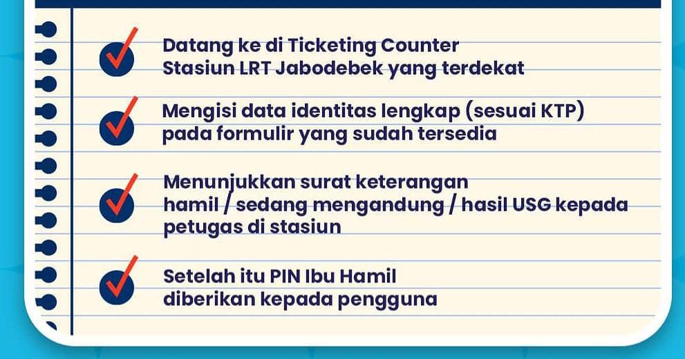 Syarat Dan Cara Meminta Pin Ibu Hamil Untuk Penumpang Lrt